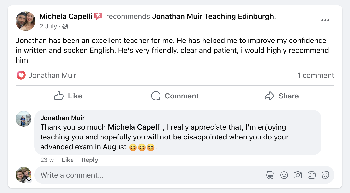FAQs – Jonathan Muir English Teaching